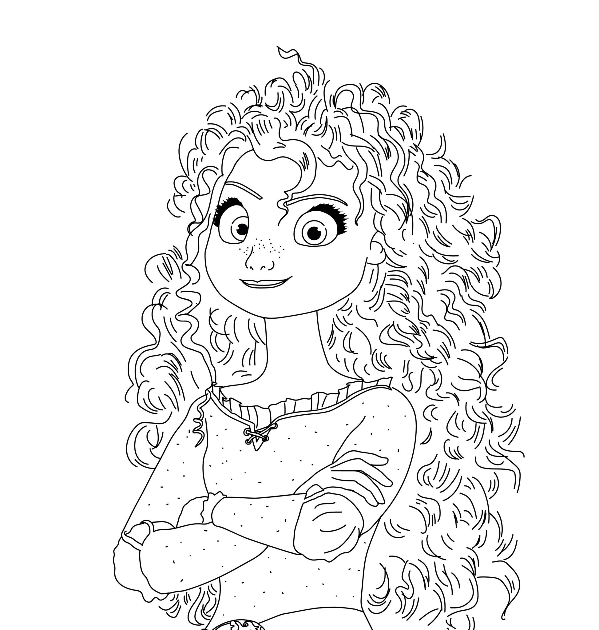 Princess Merida from Brave coloring page - Color Palette