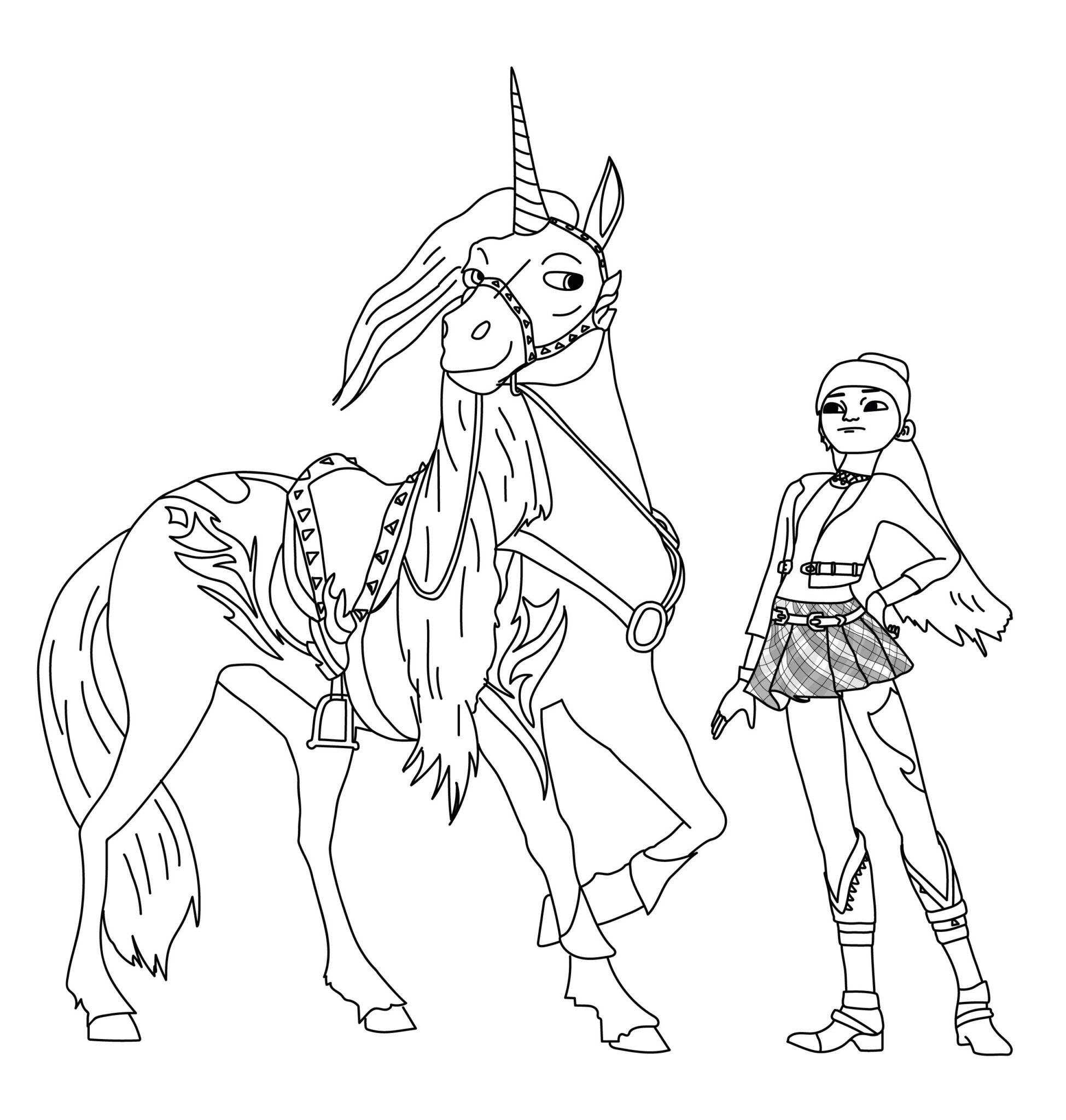 Valentina Furi from Unicorn Academy coloring page - Color Palette